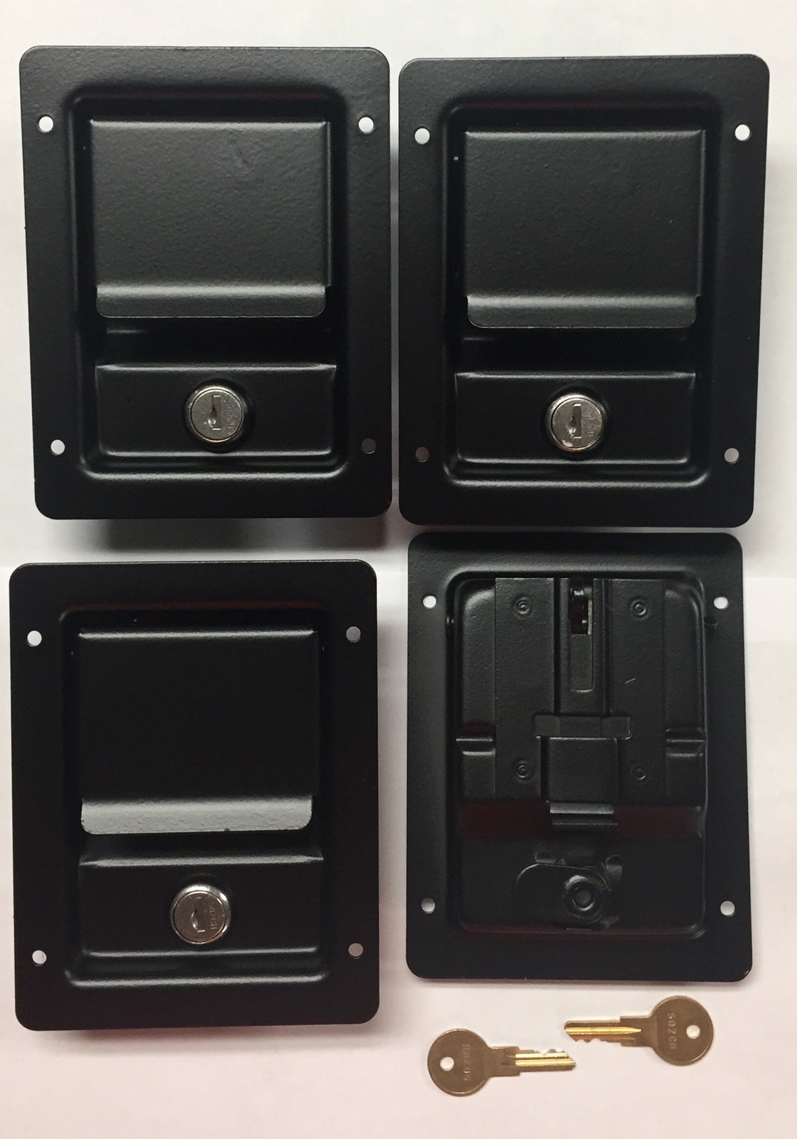 4 Black Single Locking Door Handles fits Military HUMVEE M998 M1038 Key ...