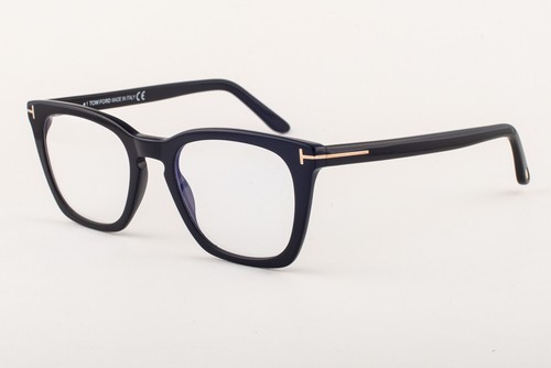 Tom Ford 5736 001 Shiny Black / Blue Block Eyeglasses TF5736-B 001 50mm ...