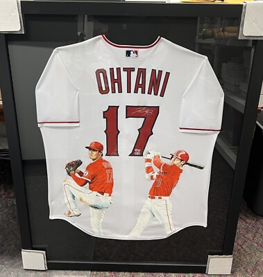 Shohei Ohtani Signed Framed Hand Painted Art Authentic Jersey FANATICS ...