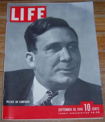 Life Magazine September 30, 1940 Willkie London Bombing Murder Inc ...