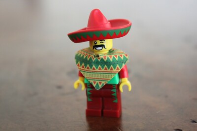 1x LEGO Minifig MiniFigure Mexican Man Sombrero Like NEW | eBay Australia