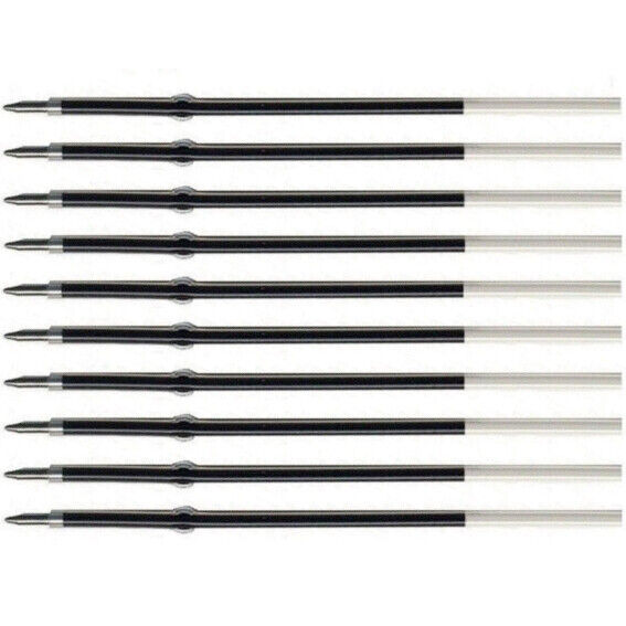 10 x Black Ballpoint Biro Pen Ink Refill 107mm / 10.7cm Replacement ...