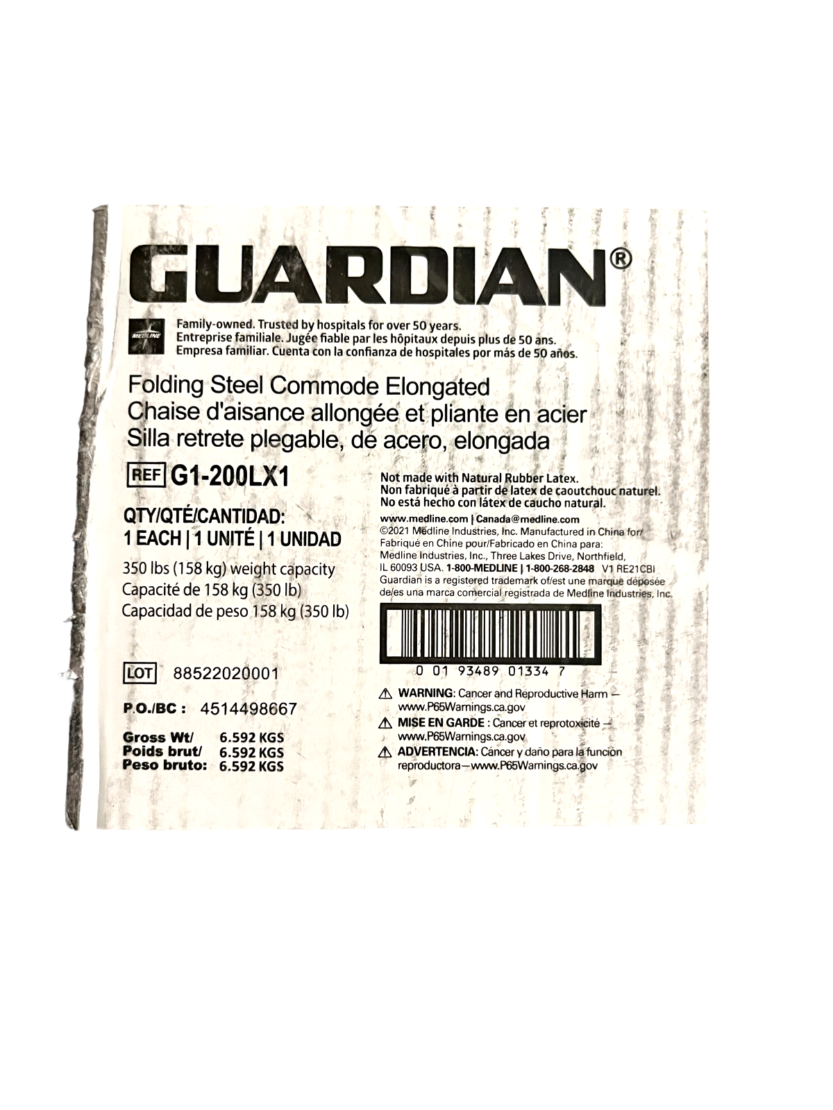Guardian Folding 3-in-1 Steel Elongated Commode Part G1 200LX1 for sale ...