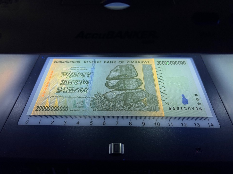 Zimbabwe 20 Billion Dollar 2008 Bill & 1961 USSR CCCP Stalin 10 Rubles ...