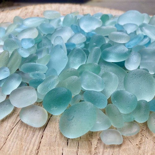 Aqua Blue Sea Glass 20 Pieces Devon Coast Perfect For Jewellery 1-2cm ...