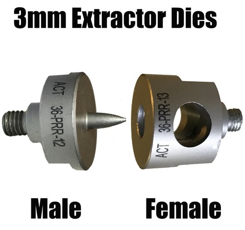 Self Piercing Rivet Gun. 3mm Male/Female Extractor Die set. SPR-12, PR ...