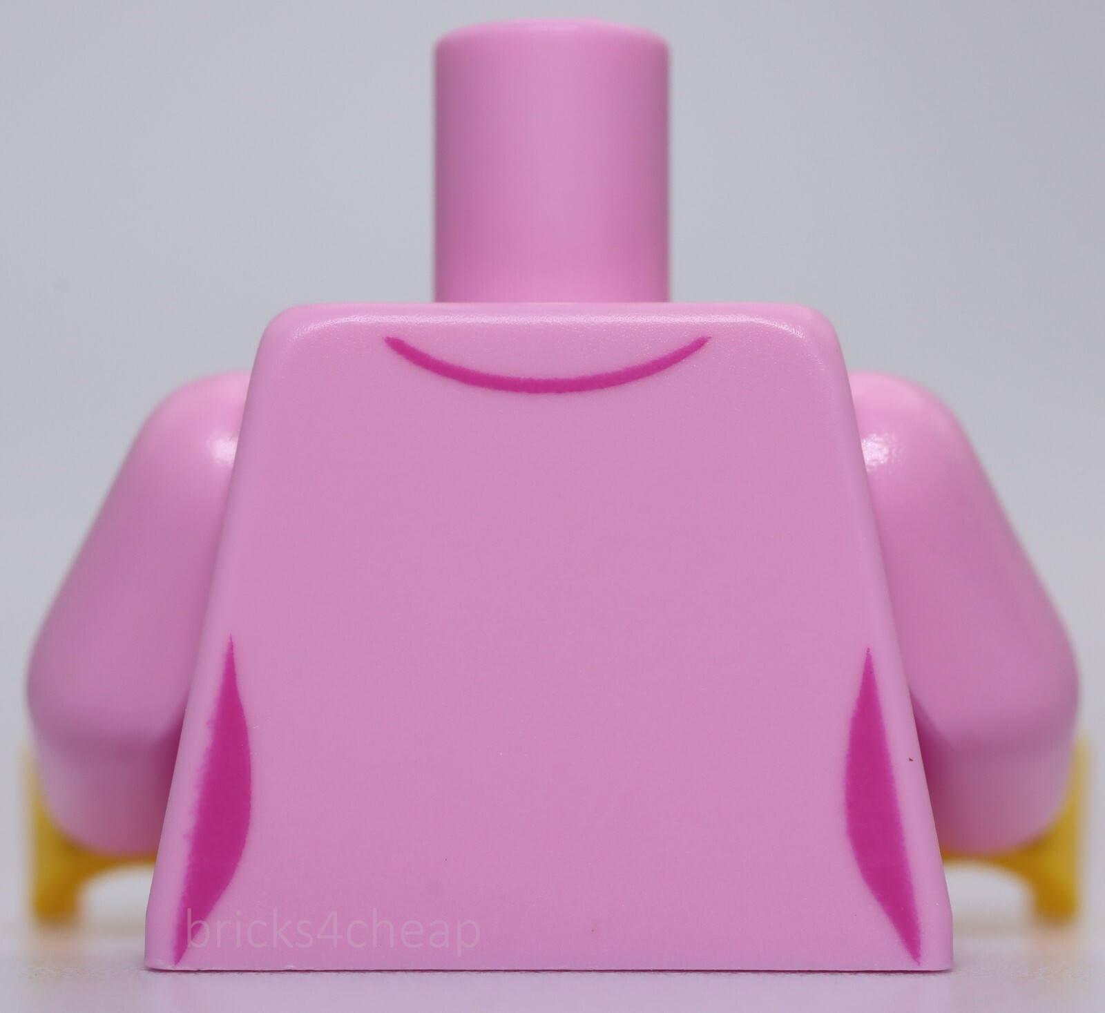 Lego Bright Pink Torso Female Top with Yellow Neck and White Undershirt ...