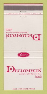 Matchbook Cover - Lederle Drugs Declomycin Acne Antibiotic 30 Strike | eBay