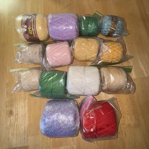 Lot Of 14 Crochet Thread Various Brands, Colors, Amounts, Types, Cotton ...