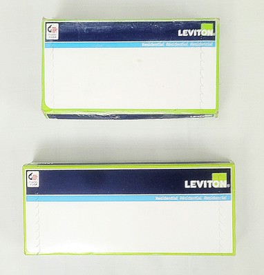 20 PIECE LEVITON 10 1451-2W Switches & 10 T5320-W Outlets W/ LED ...