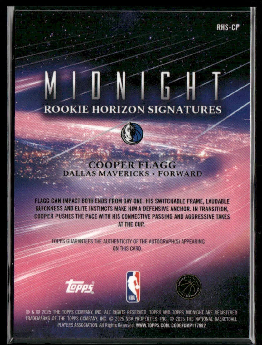 2025-26 Topps Midnight RC Rookie Horizon Auto Cooper Flagg #RHS-CF | eBay