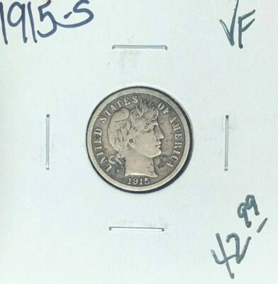 1915-S BARBER SILVER DIME ~ VF ~NICE COIN~ | eBay