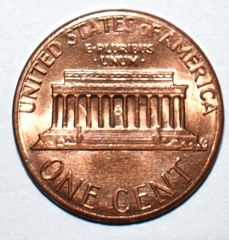 1985 Penny Errors No Mint Mark, Strike Trough, Collar, Wounded Red ...