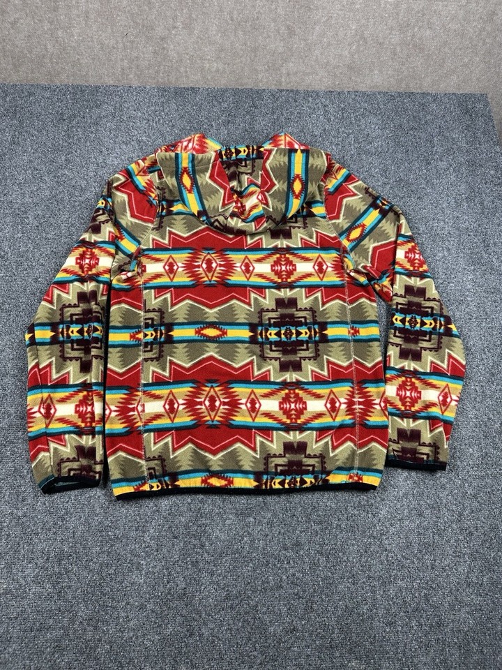 Dravus Hoodie Multi Colored Aztec Geo Southwestern Fleece Jacket Men's ...