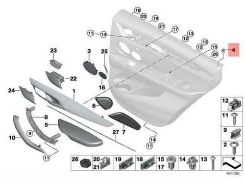 BMW F15 F16 F85 F86 SAC SUV DOOR LOCKING BUTTON COVER 51417292201 NO🇺🇸 ...