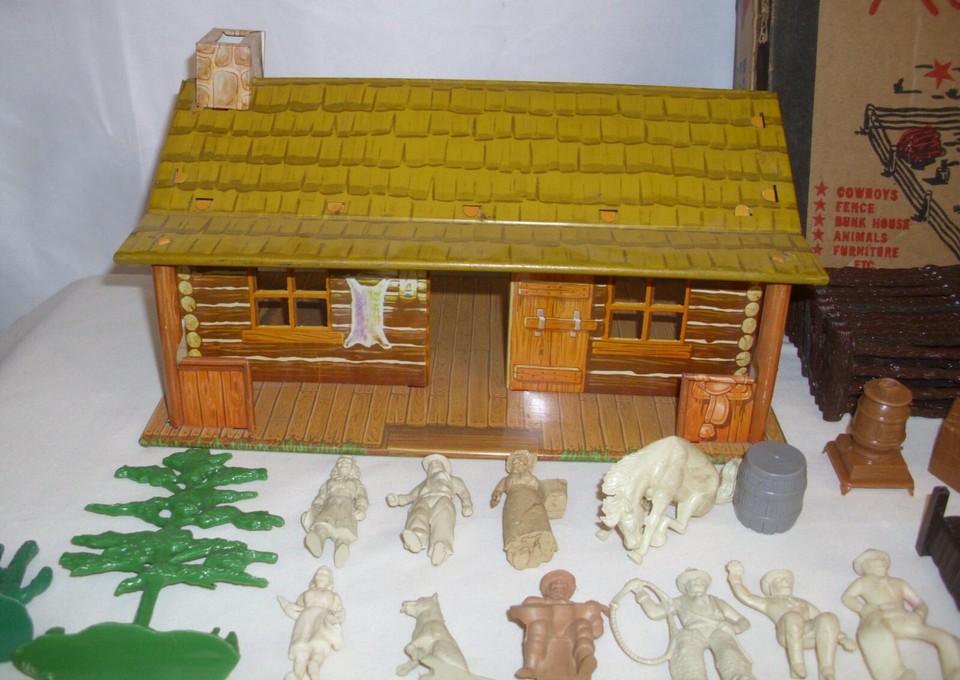 MARX ROY ROGERS RANCH PLAY SET 1950s NO. 3979-3980 BOXED! | eBay