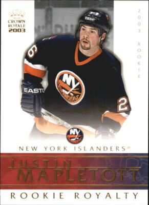 2002-03 Crown Royale Rookie Royalty #15 Justin Mapletoft - NM-MT | eBay