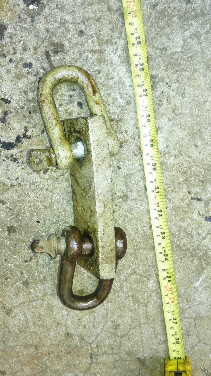 2 Dee D Shackles WLL 1.2T Pin type + thick steel connector plate | eBay