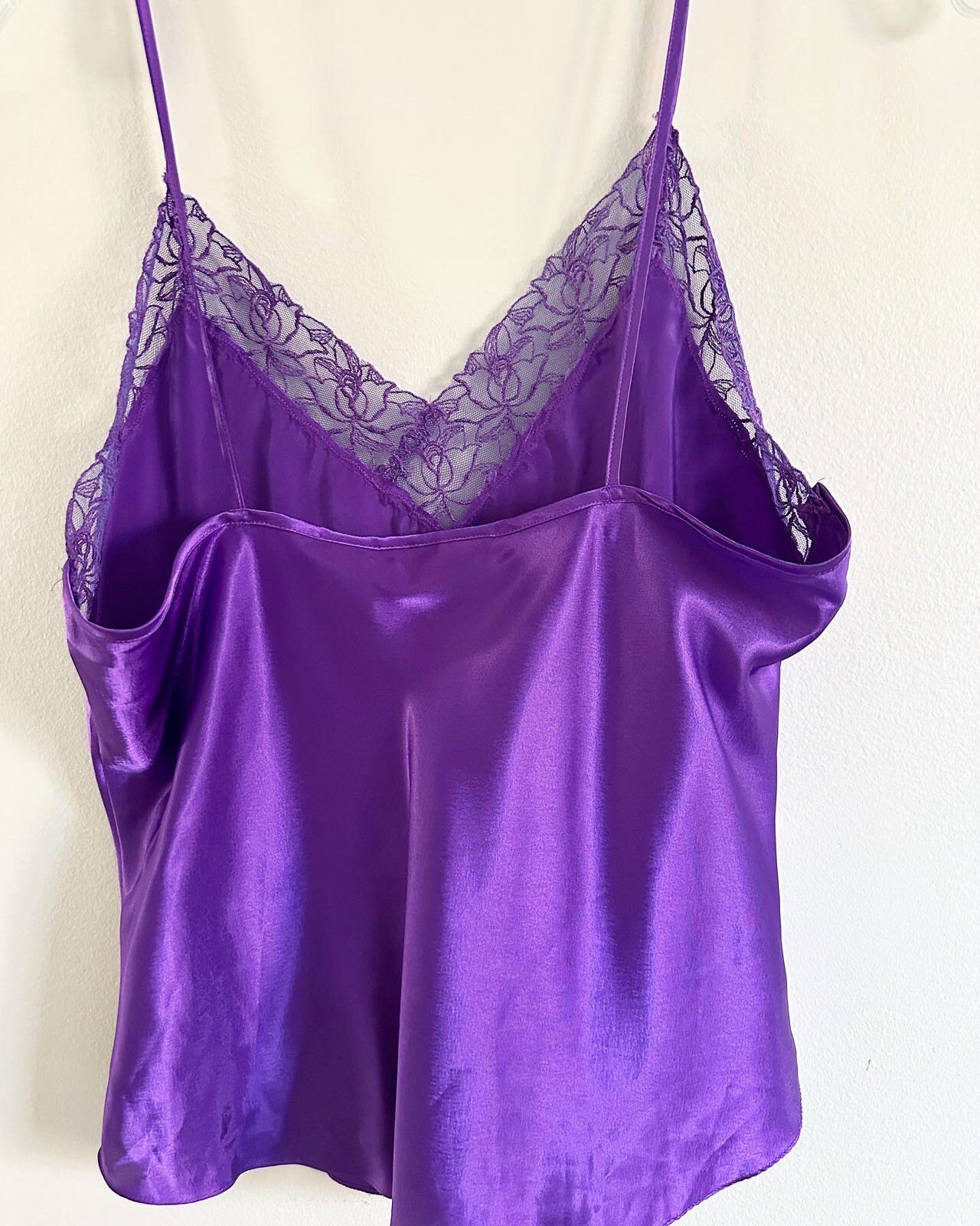Vintage Y2K Purple Satin Victoria's Secret Camisole S… - Gem