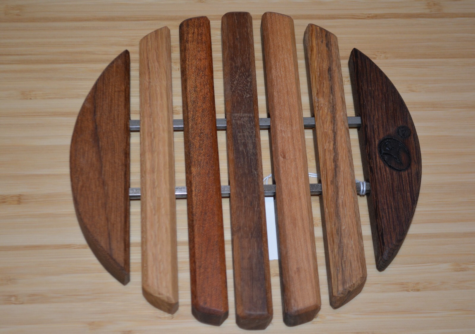 Handcrafted 8" Artisan Wood Trivet, Round & Square, Unique & Beautiful ...