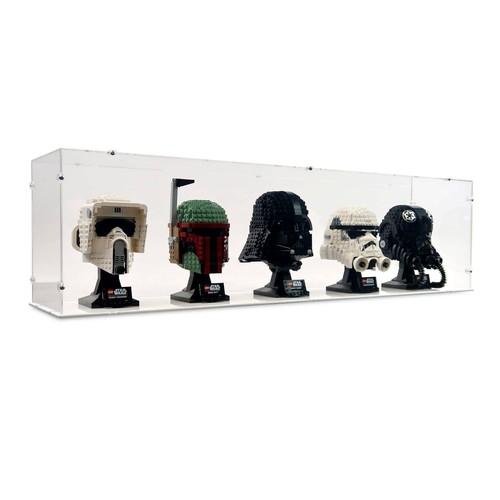 Acrylic Perspex Model Display Case For 5x LEGO Star Wars Helmets ...