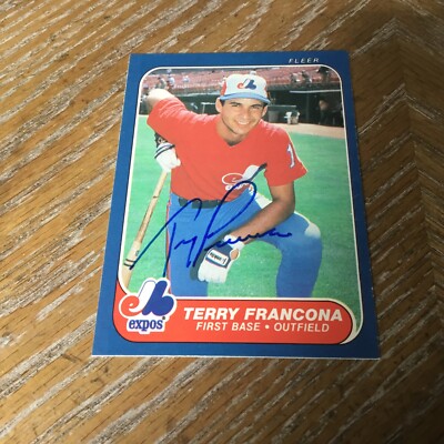 Autographed 1986 Fleer Terry Francona. #L-1 | eBay