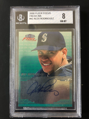 2000 Alex Rodriguez Signed FLEER FOCUS FRESH INK - Certified (on-card ...