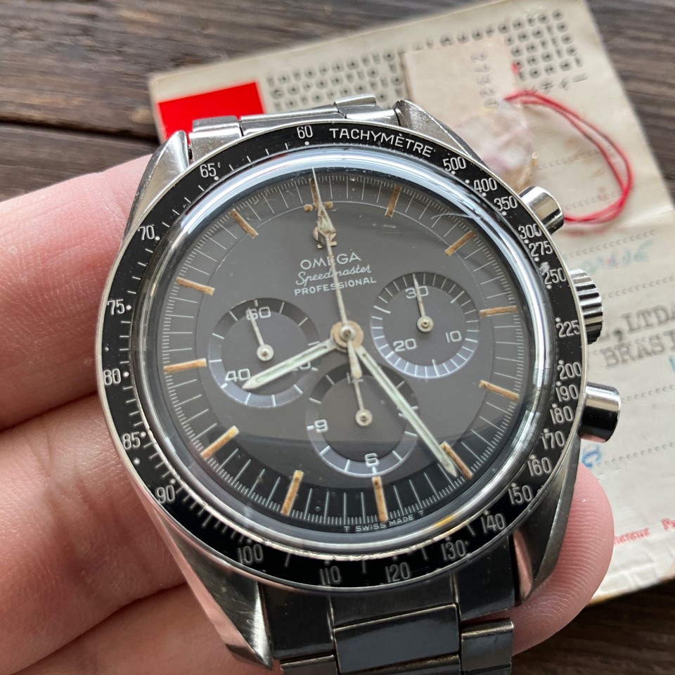 Ω VINTAGE OMEGA SPEEDMASTER PROFESSIONAL MOON 321 145012 SP 67 GRAY ...