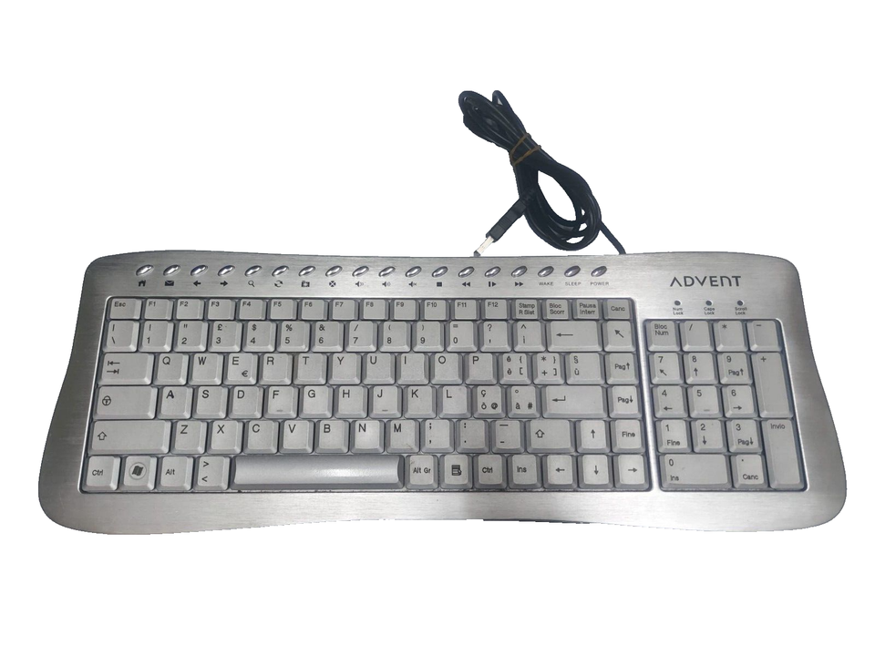 USB Keyboard ADVENT ADE-KBW100 Italian Layout Silver | eBay