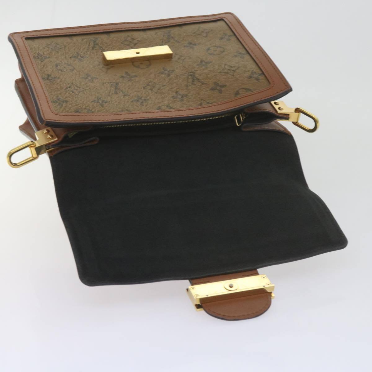 LOUIS VUITTON Monogram Reverse Dauphine MM Shoulder Bag M44391 LV Auth ...