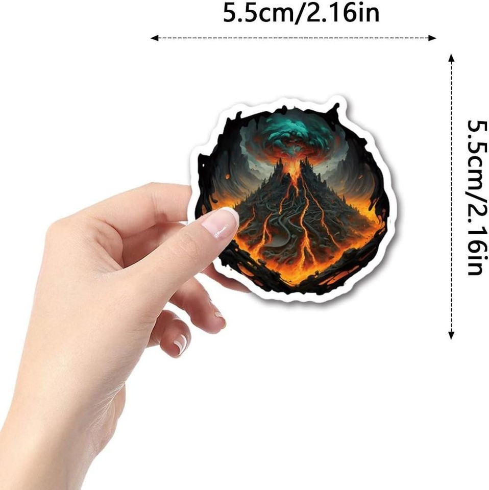 50PCS Volcano Stickers,Volcano Stickers,Teens Boys and Girls Sticker ...