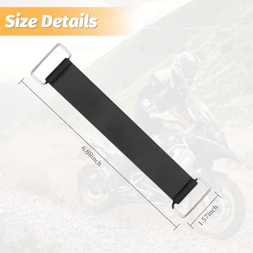 2PCS Motorcycle Battery Strap, Rubber Vehicle Batteries Band Holder ...