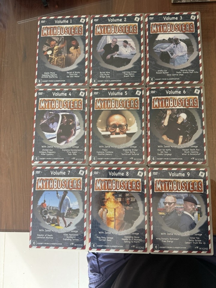 Mythbusters Volume 1-18, Christmas Special 1-2, Pirates Special and Dog ...