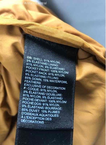 The North Face Mens Tan Black Colorblock Long Sleeve Puffer Jacket Size ...