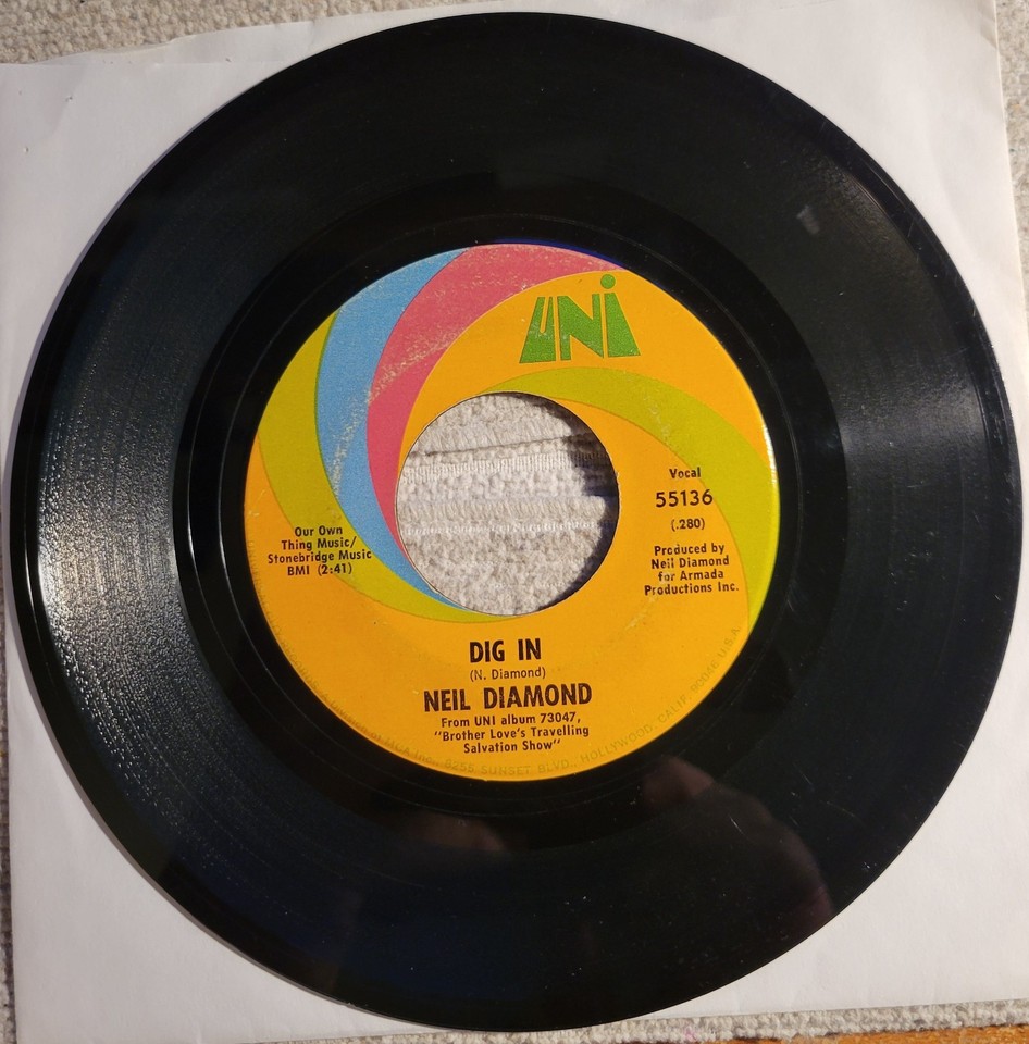 Neil Diamond "Sweet Caroline / Dig In" weak VG | eBay