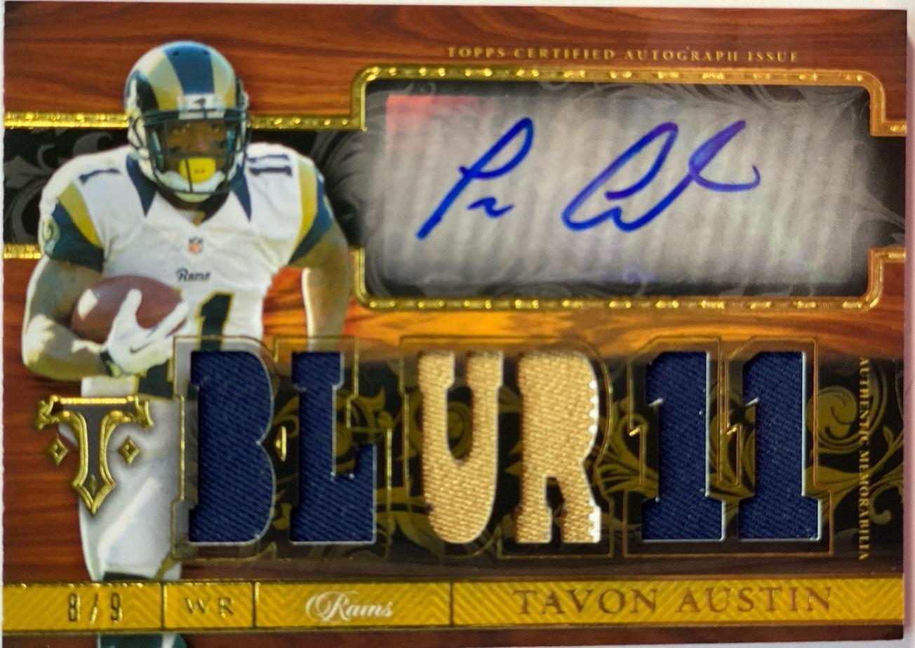 2013 Topps Triple Threads - Autograph Relics Tavon Austin #TTAR-TA Gold ...