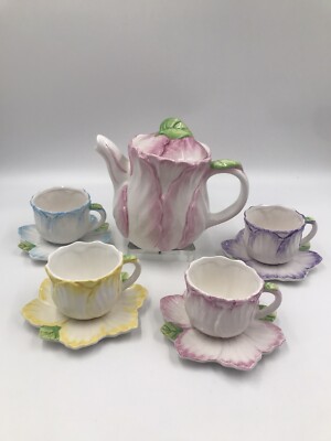 1992 The Bombay CO Porcelain Teapot And Cup W/ Saucer Set 9 Pcs | eBay
