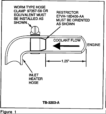Ford Heater Core inline Coolant Flow Restrictor Protector Mustang ...