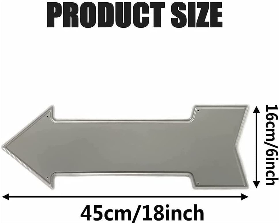 Restroom Right Arrow Sign Vintage Looking Metal Sign 6x18 inches | eBay