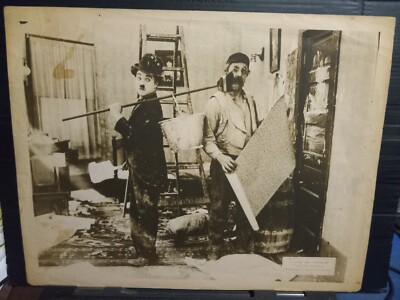 Lobby Card 1920sRR CHASE ME CHARLIE Charlie Chaplin broom to man's face ...