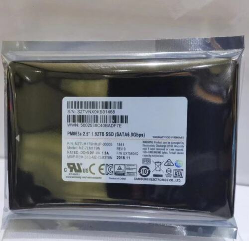 12pcs SAMSUNG PM863A 1.92TB SSD 2.5" SATA III MZ7LM1T9HMJP-00005 MZ ...