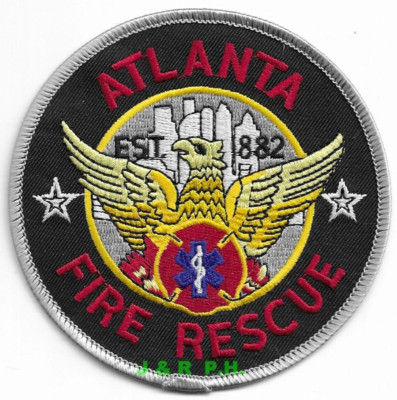 Atlanta Fire - Rescue, Georgia (4" round size) fire patch | eBay