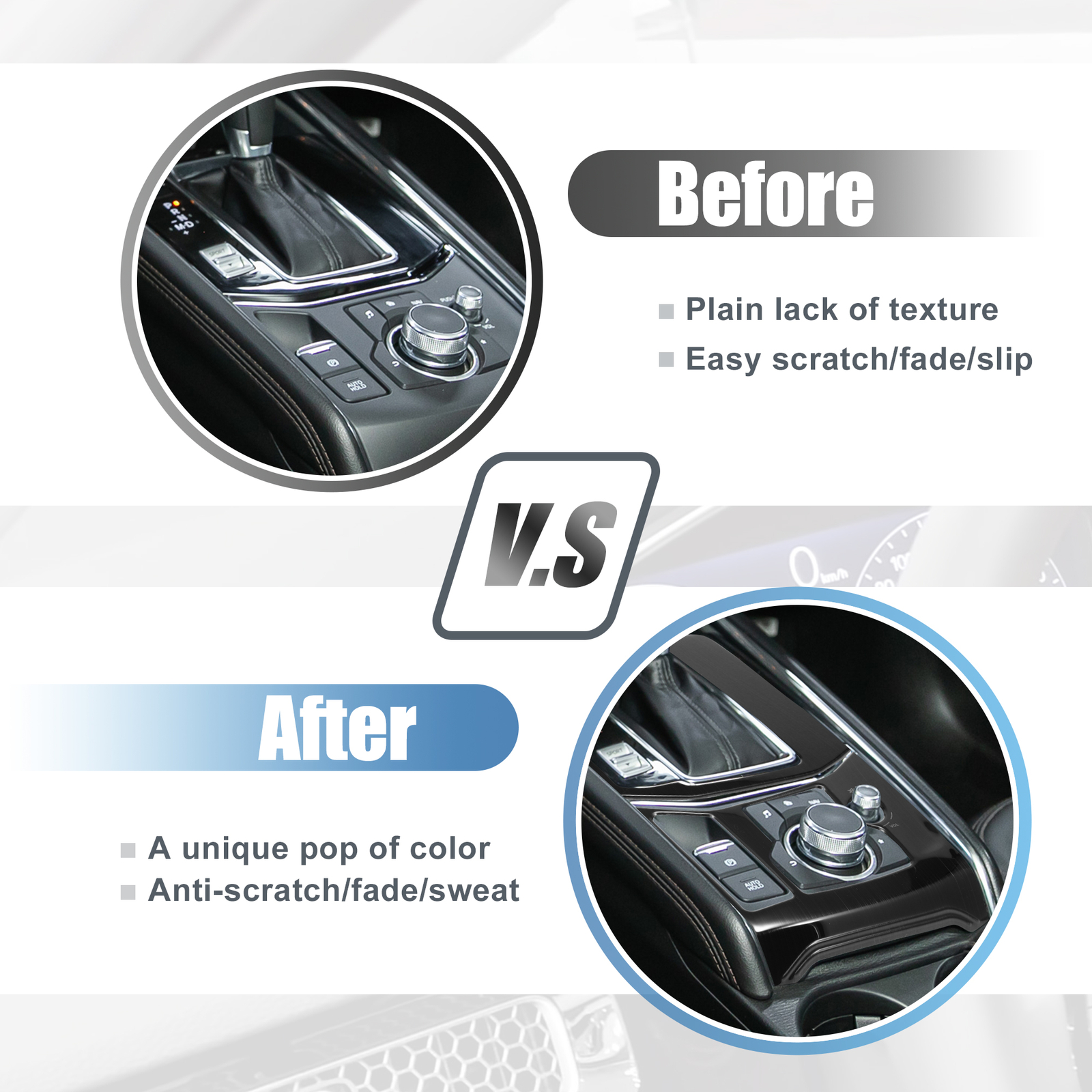 Car Gear Shift Frame Panel Cover Trim Set for Mazda CX-5 CX5 2017-2022 ...