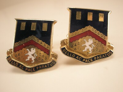 112th Engineer Battalion Unit Insignia Crest DUI Vintage SWANK Cuff ...