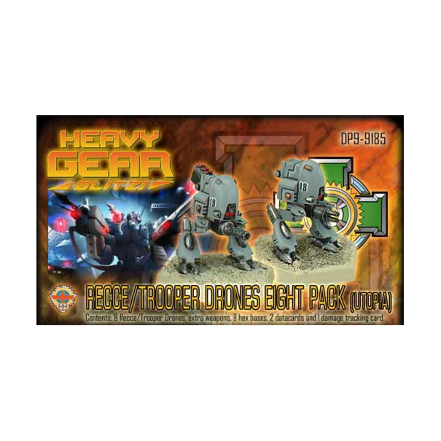 DP9 Heavy Gear Blitz! Utopian Recce/Trooper Drones Eight Pack - Utop ...