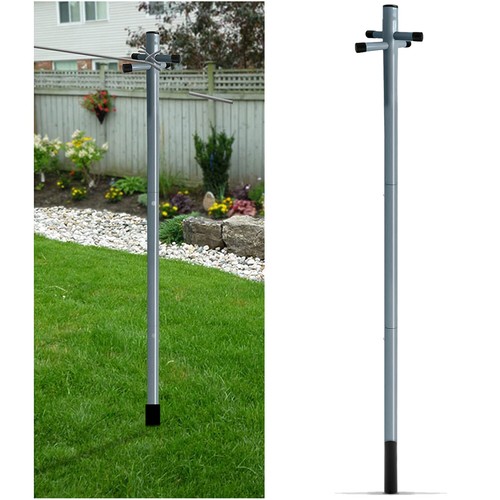 Galvanized 2.4m Heavy Duty Clothes Washing Line Post Pole Support With ...