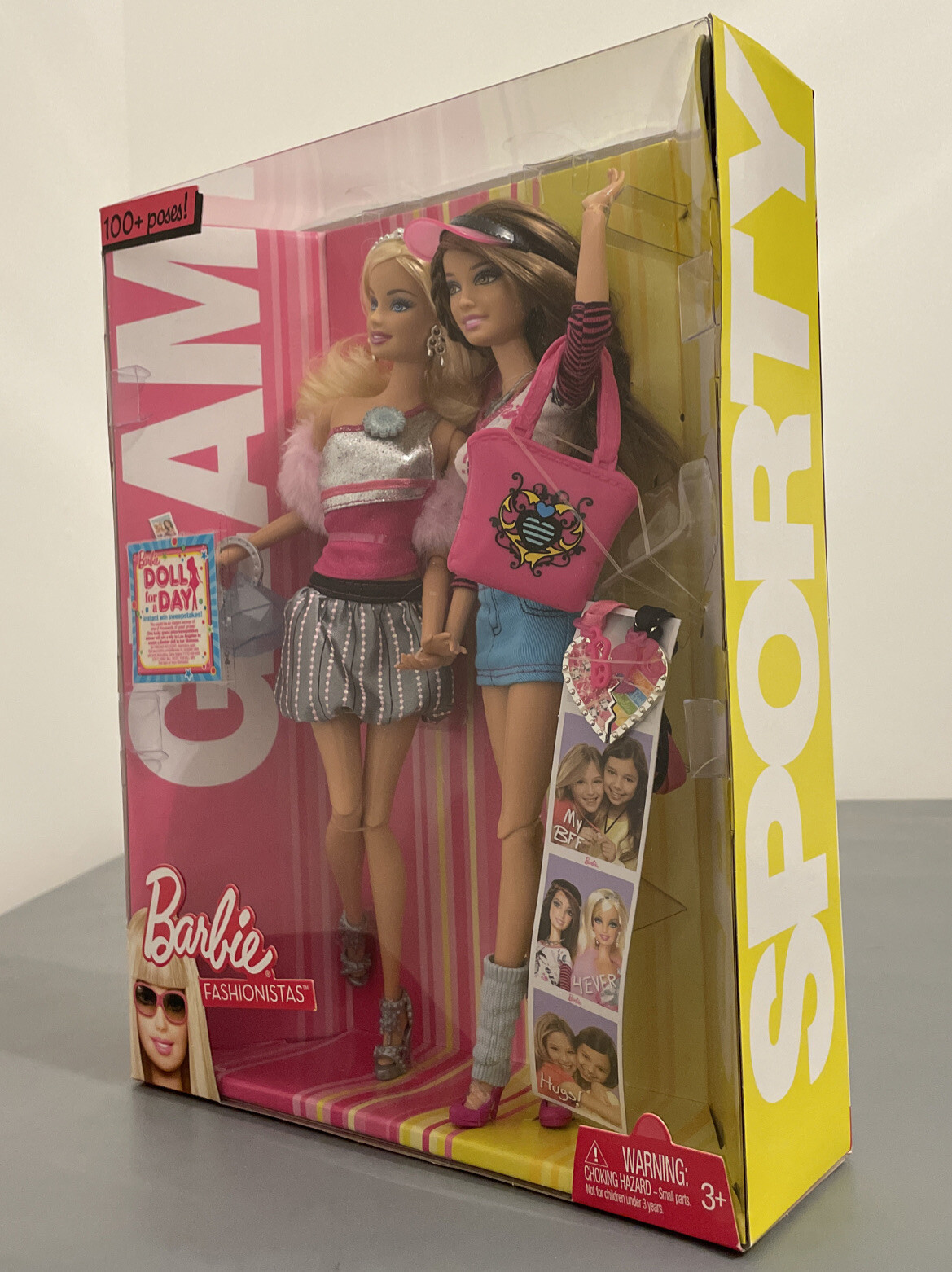 2009 Mattel 100 Poses Barbie Fashionistas Glam & Sporty -RARE-#T6998 ...