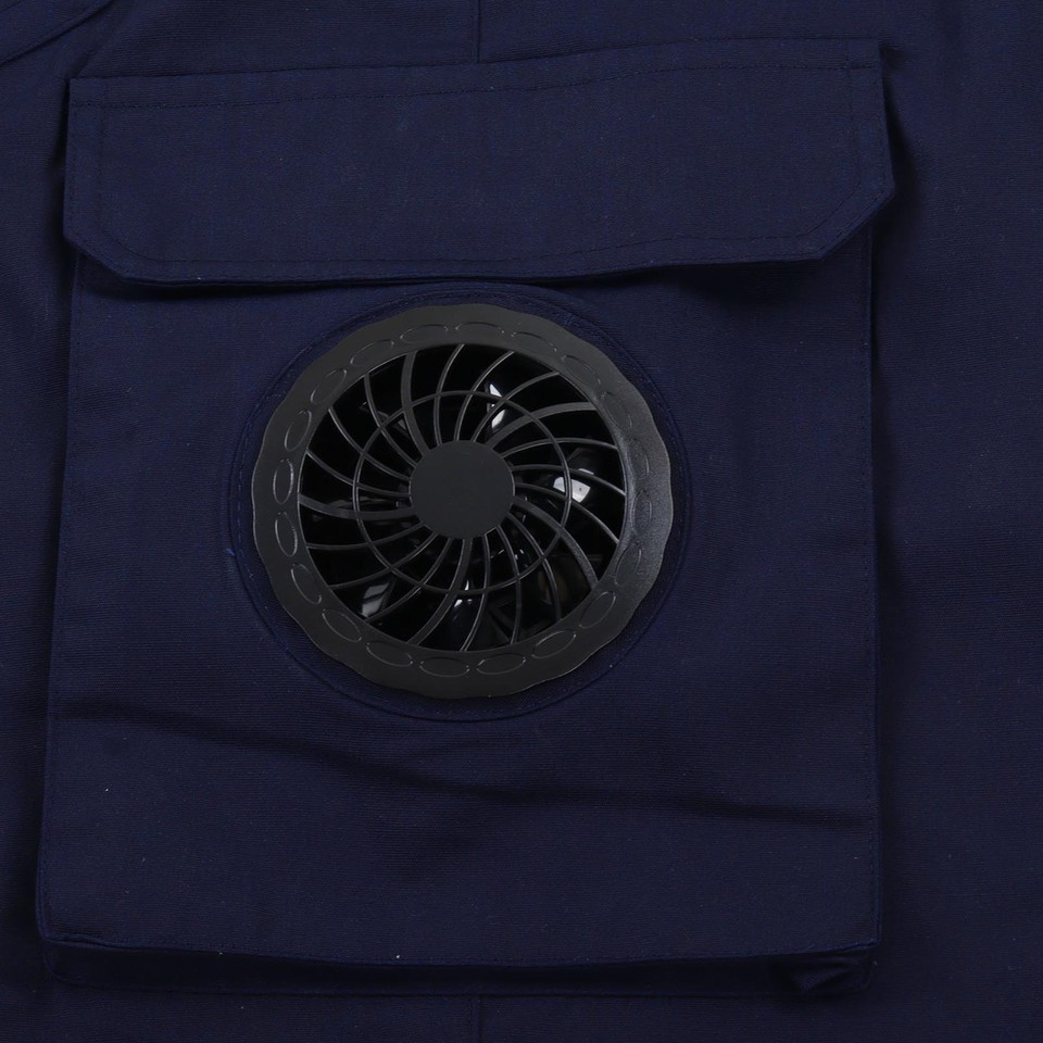 (Dark Blue XXL)Summer Fan Pants Air Conditioning Cooling Pants Outdoor ...