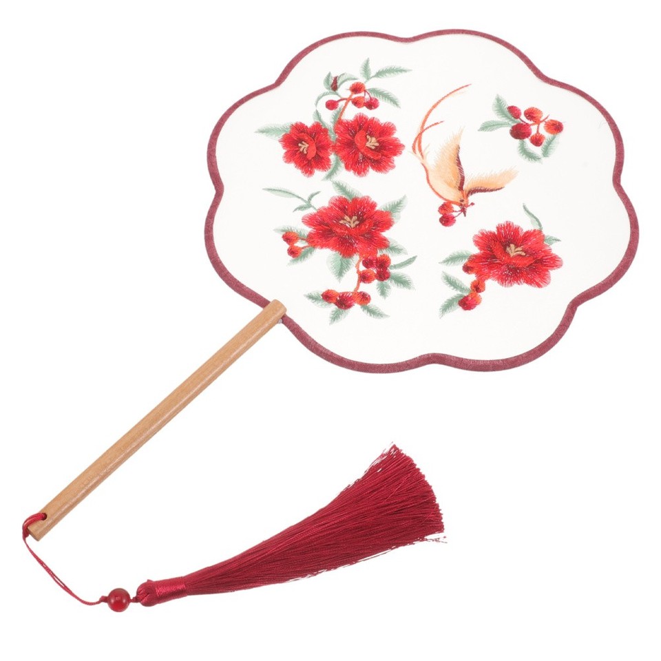 Chinese Fan Embroidered Hand Foldable Folding //hand Classical Dance ...