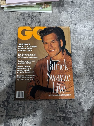 1992 FEBRUARY GQ MAGAZINE - PATRICK SWAYZE COVER - FASHION NO LABEL | eBay